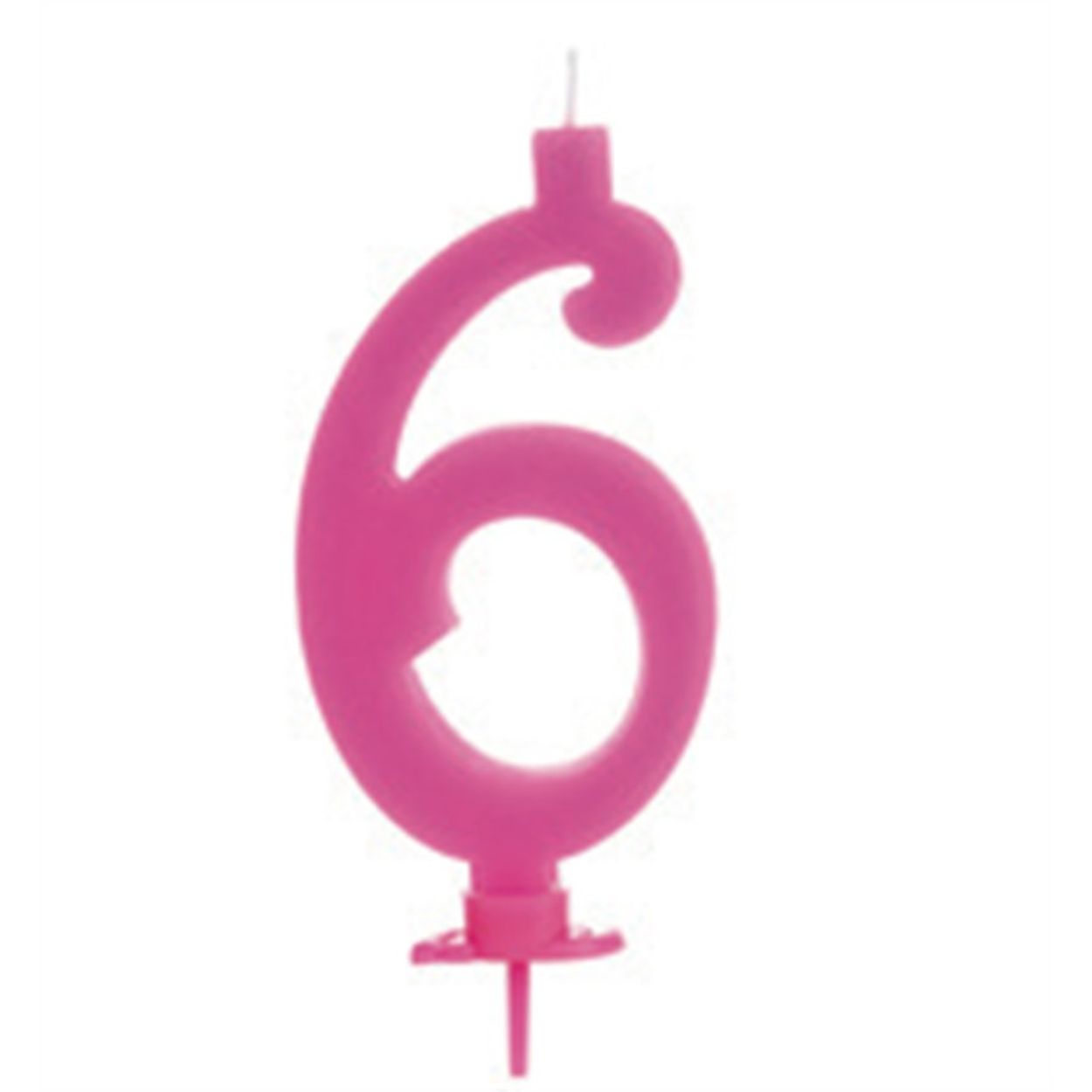 Vela Grande Rosa Número 6 no Magazine 25 de Março - Magazine 25 de Março