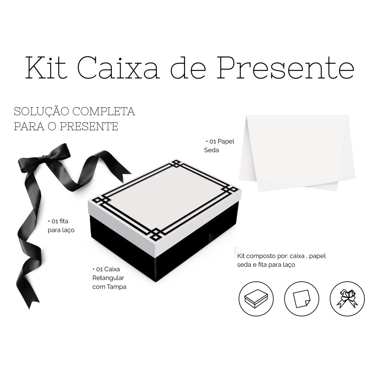 Kit Presente Caixa Paisley Colorido M no Magazine 25 - Festas da 25