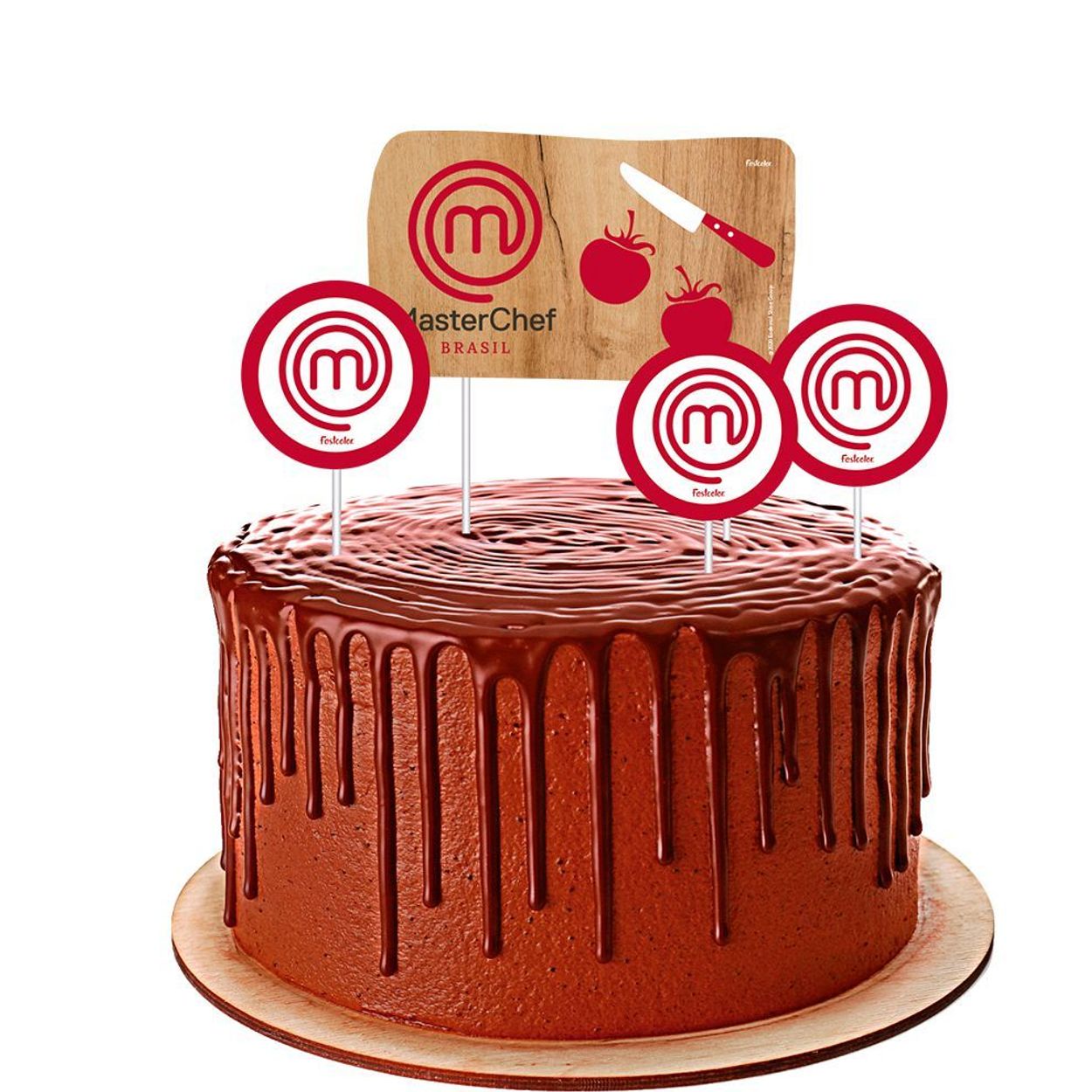 Topper para Bolo MasterChef - Festcolor - 04Un - Festas da 25