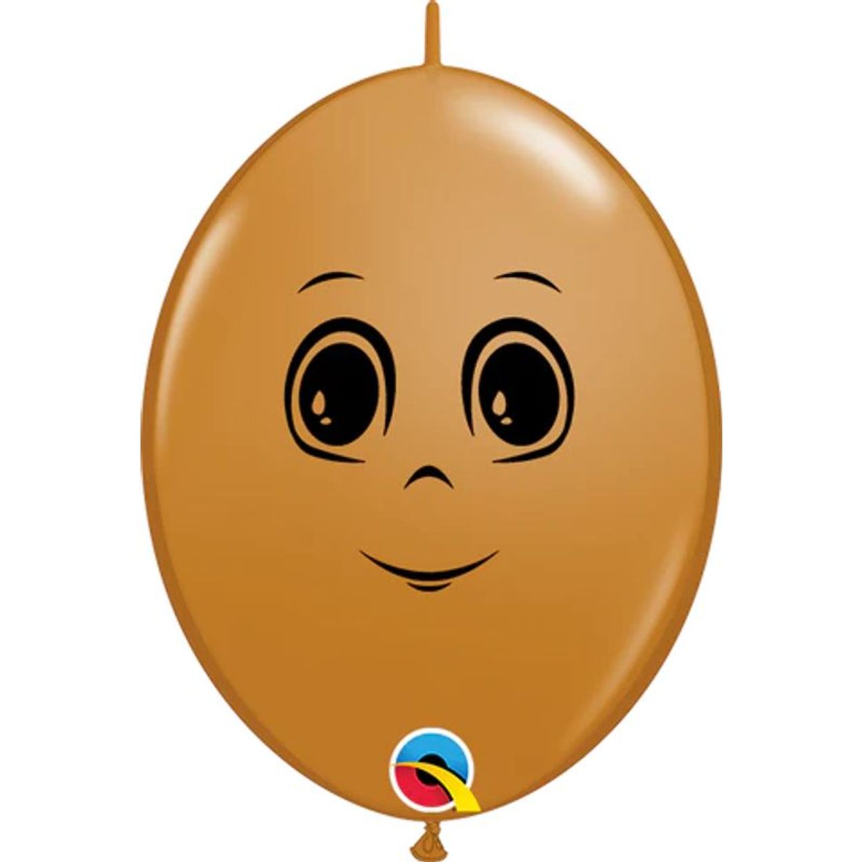 Balão Qualatex 12" - Q-Link Marrom Mocha - Cara Masculino - Festas da 25