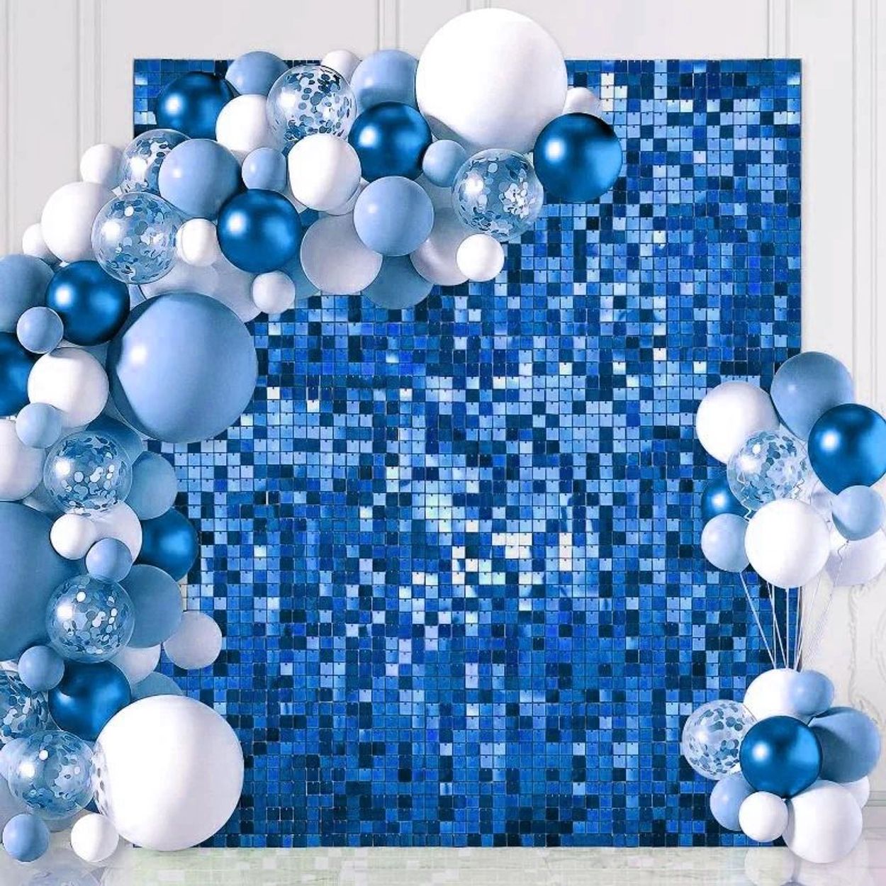 Painel Metalizado Quadrado Mágico Shimmer Wall 30x30cm Azul Brilhante ...