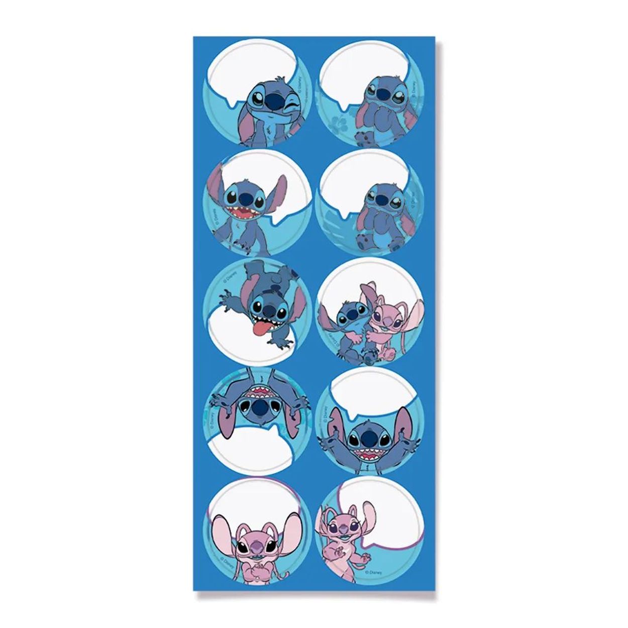 Adesivo Redondo Stitch Cromus - 120 Unidades - Festas da 25