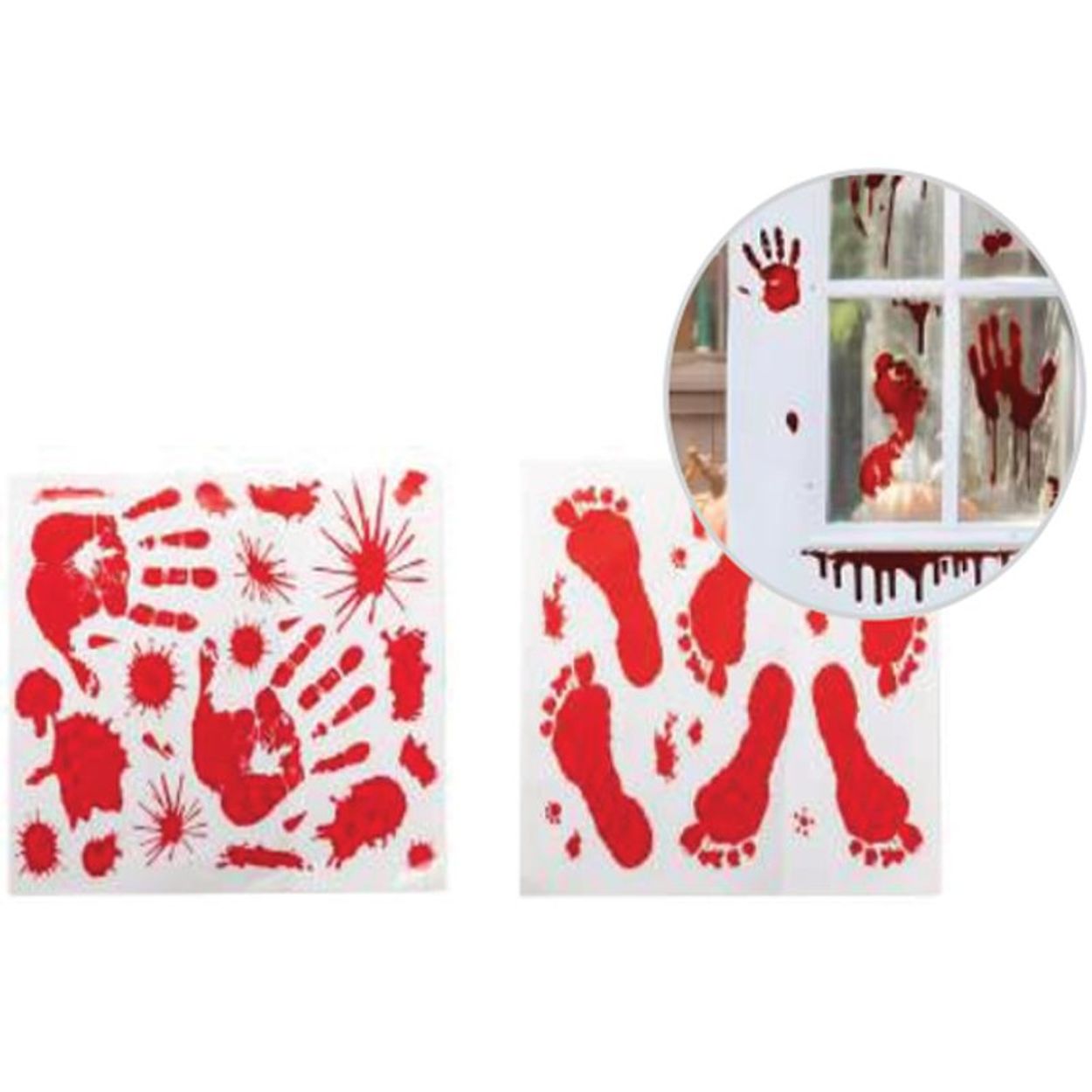 Adesivos Mãos e Manchas de Sangue Halloween - Decoração Macabra ...